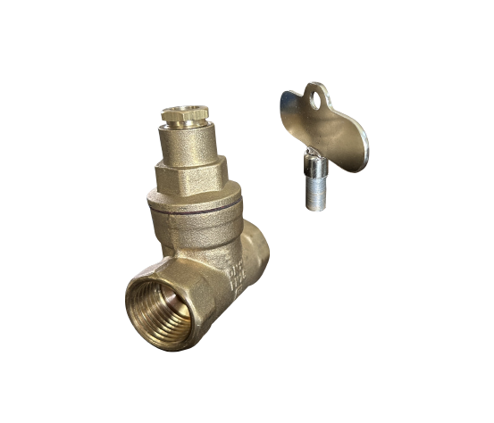 Brass Lockable Gate Valve / FF / PN16 - Promech